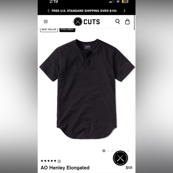 Cuts Clothing | Shirts | Never Worn Cuts Elongated Henley | Poshmark